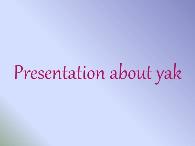 Yak | PPTX