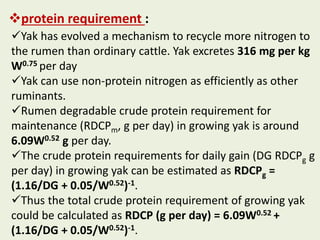 NUTRITION ON YAK | PPTX