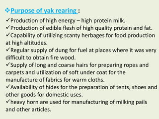 NUTRITION ON YAK | PPT