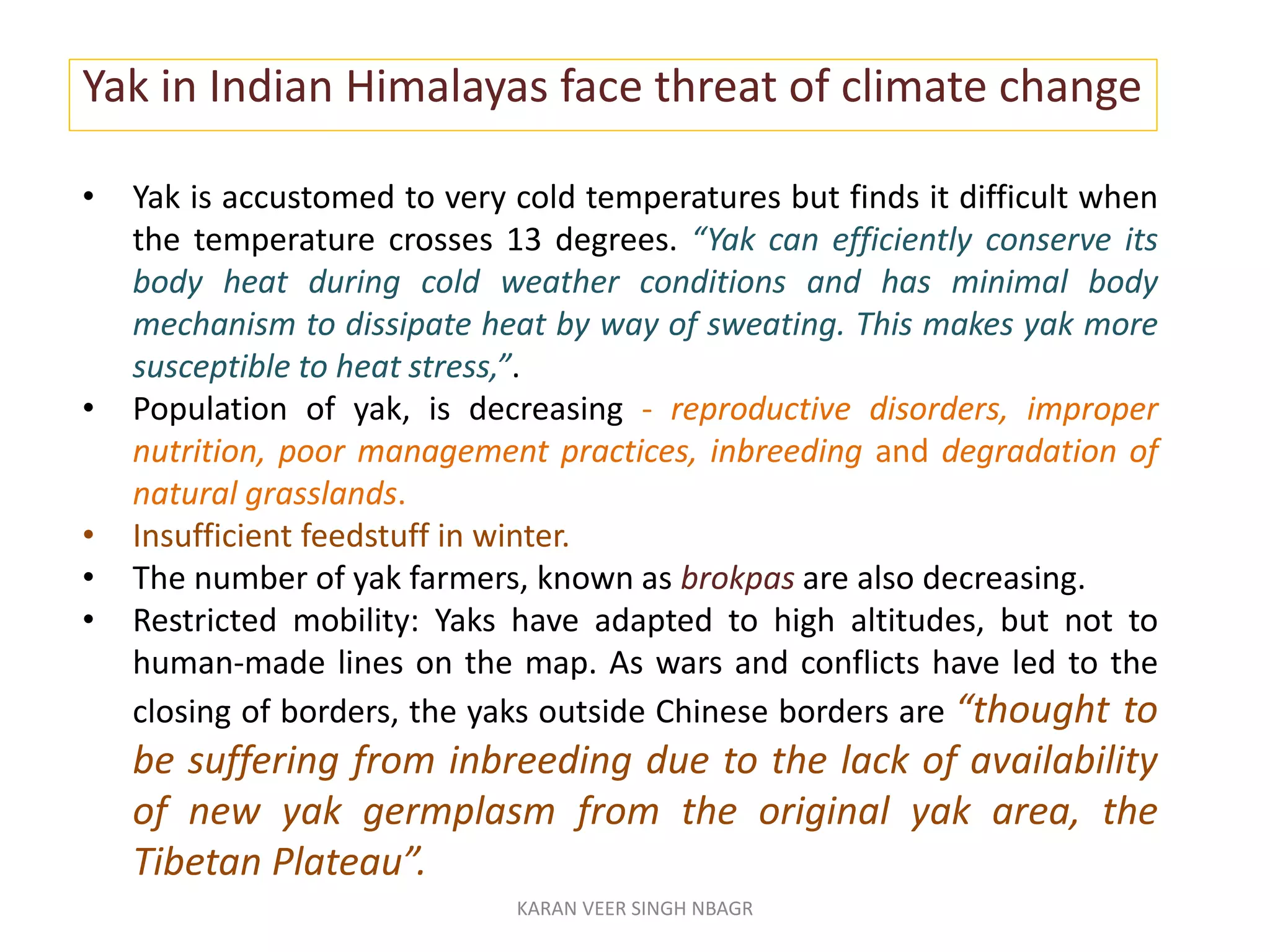 Yak genetic resources of india | PPTX