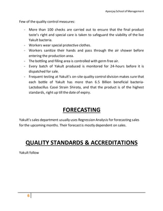 Yakult operation report | DOCX