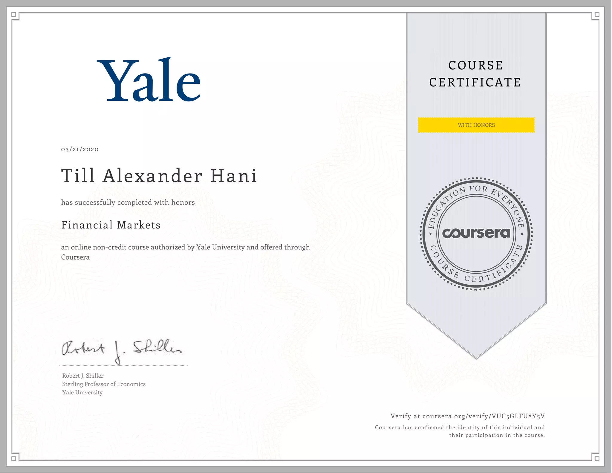 Yale - Financial Markets | PDF