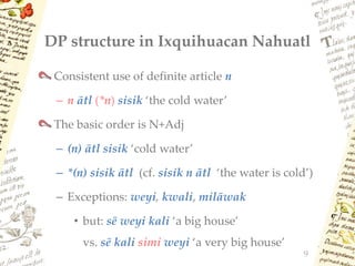 Order matters: Problems of Nahuatl "free" word order | PDF