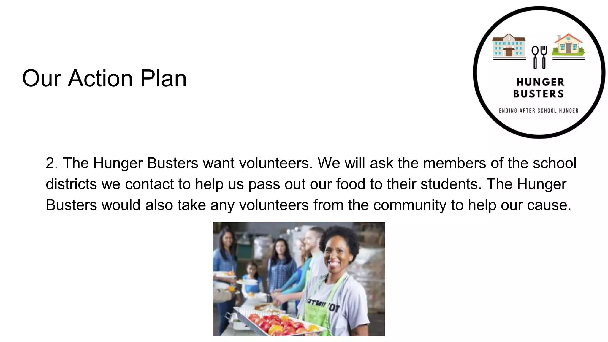 2019 Ambassador Leaders Community Action Plan - Hunger Busters | PPT