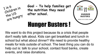2019 Ambassador Leaders Community Action Plan - Hunger Busters | PPT ...