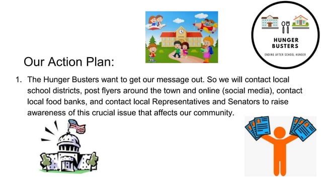 2019 Ambassador Leaders Community Action Plan - Hunger Busters | PPT