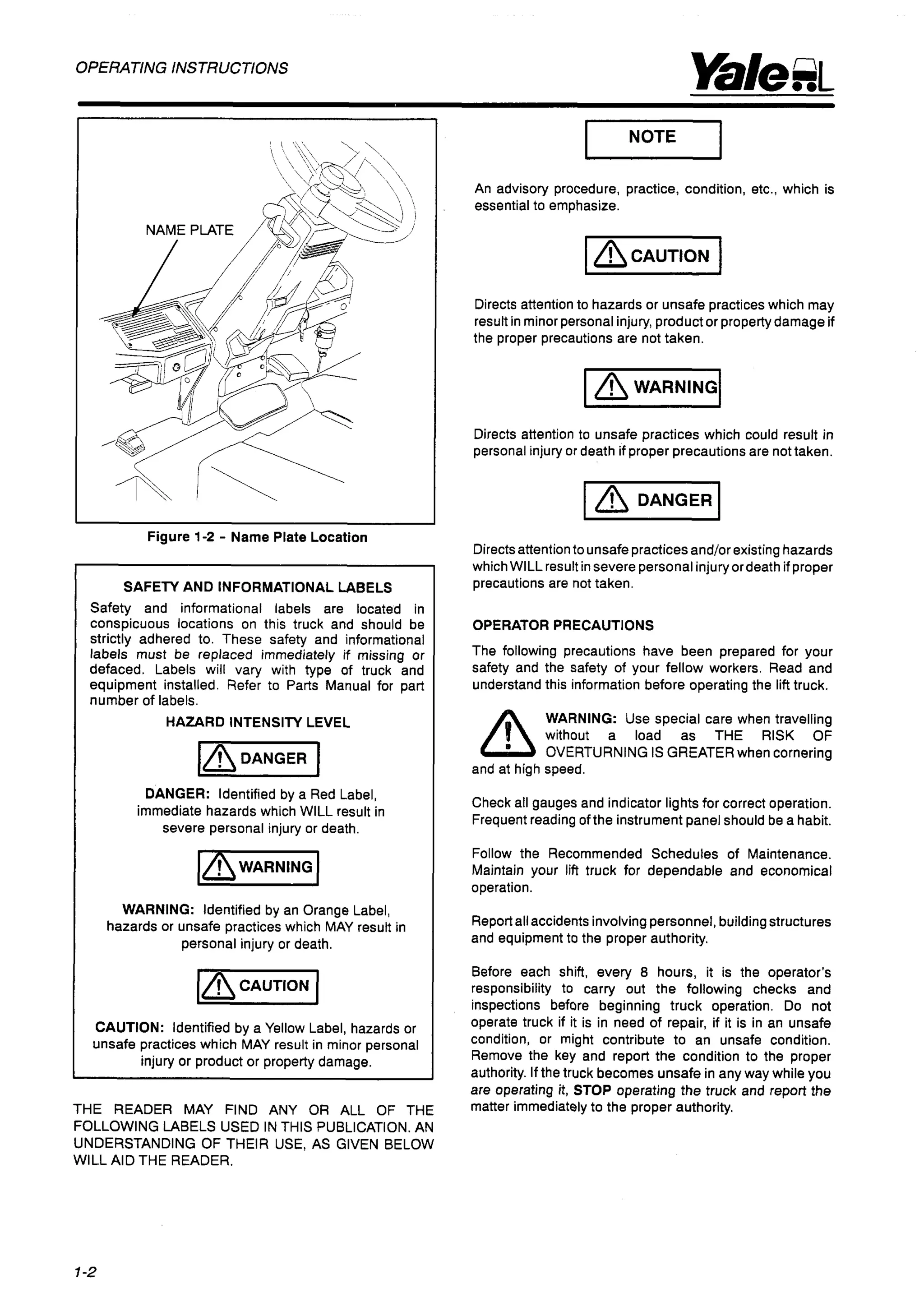Yale (a807) erp16 20 atf forklift service repair manual | PDF