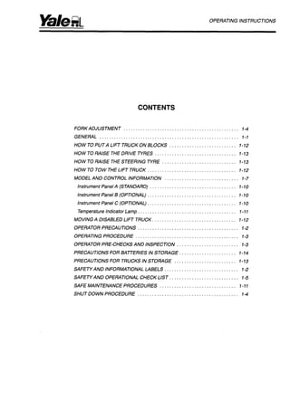 Yale (a807) erp16 20 atf forklift service repair manual | PDF