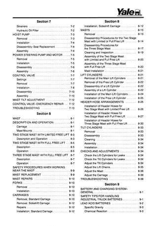 Yale (a807) erp16 20 atf forklift service repair manual | PDF