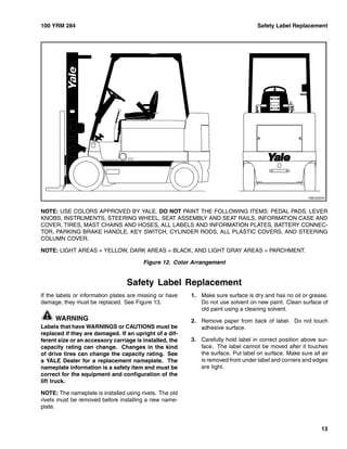 Yale a839 erc55 hg lift truck service repair manual | PDF