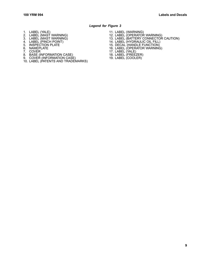Yale a883 esc030 fa forklift service repair manual | PDF