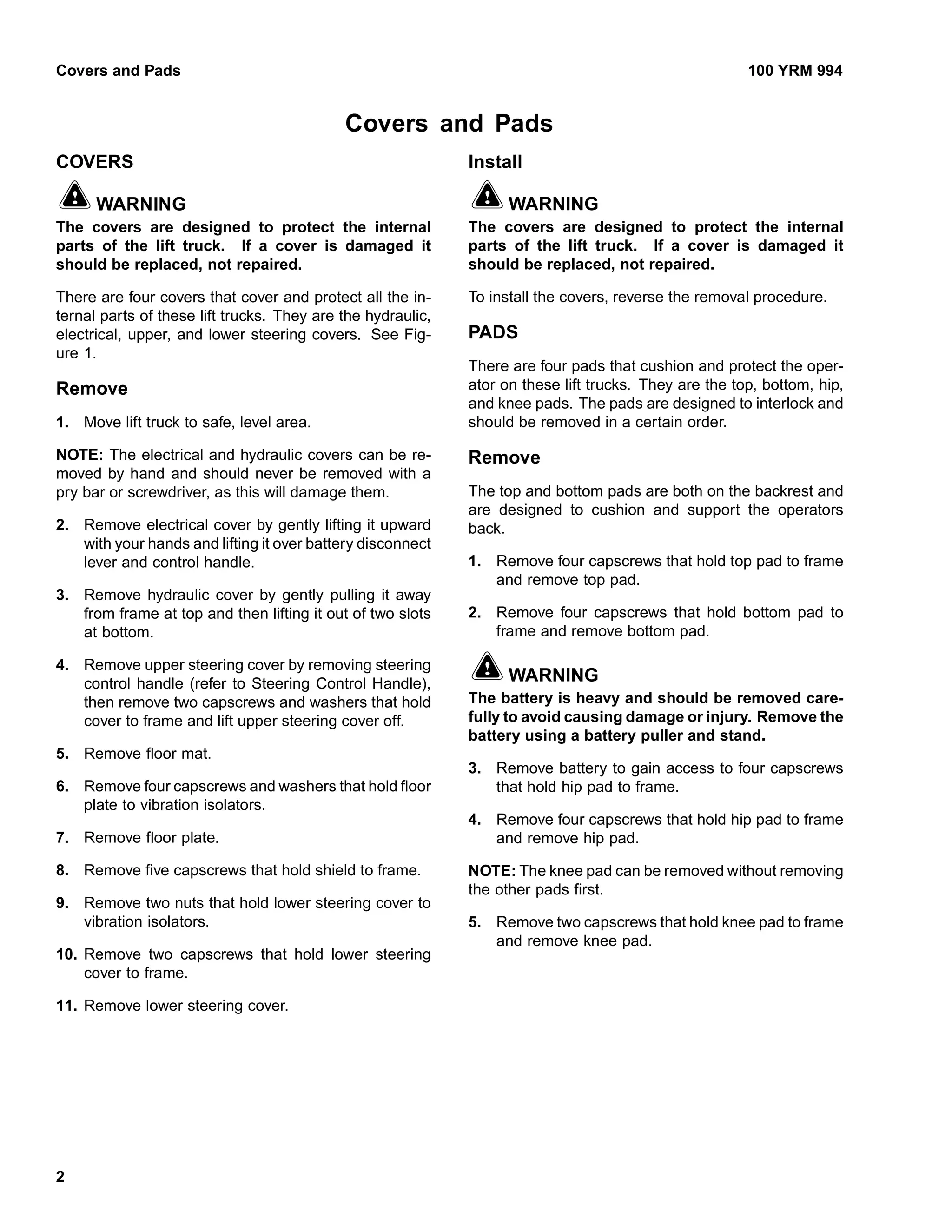 Yale a883 esc035 fa forklift service repair manual | PDF
