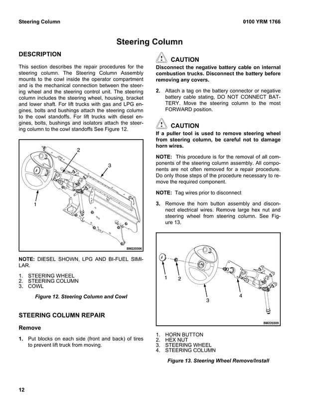 Yale b974 gdp25 lx lift truck service repair manual | PDF
