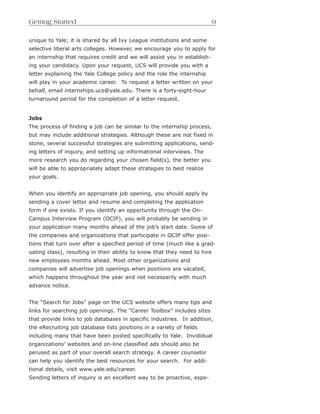 Yale career manual undergraduate career services guide | PDF