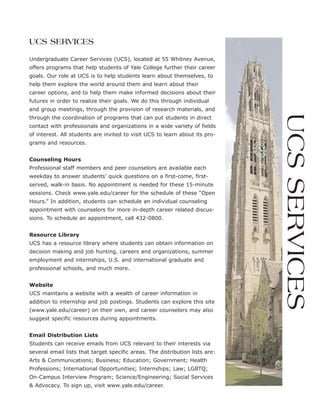 Yale career manual undergraduate career services guide | PDF