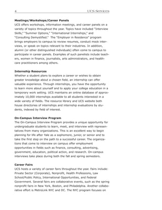 Yale career manual undergraduate career services guide | PDF