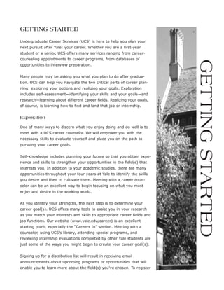 Yale career manual undergraduate career services guide | PDF