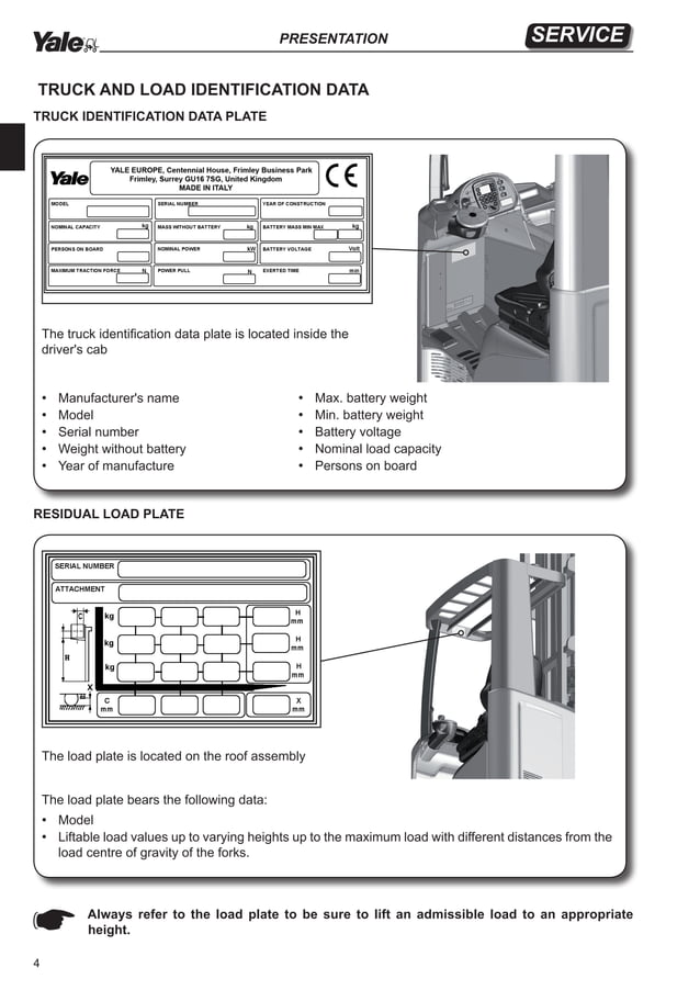 Yale (d849) mr20 hd lift truck service repair manual | PDF