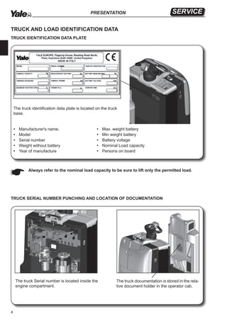 Yale (e857) mo25 lift truck service repair manual | PDF