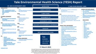 Yale Environmental Health Sciences Report (YEHS) Report - 11 March 2025 ...