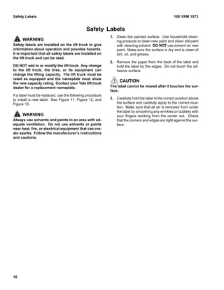 Yale (f807) erp040 th lift truck service repair manual | PDF