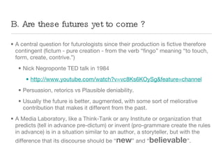 Future, Fiction and Cultural Design | PPT