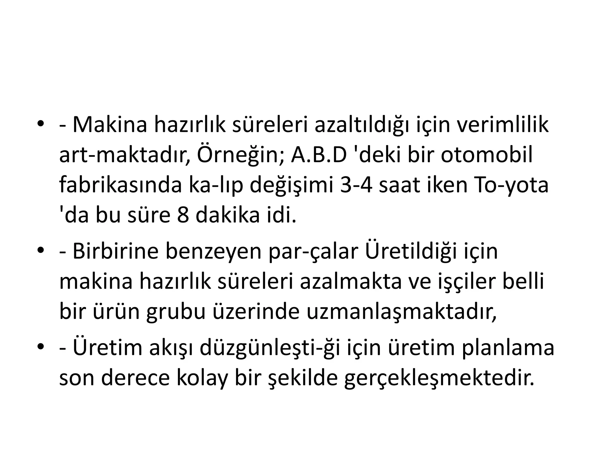 Yalin uretim sistemleri teknikleri lean manufacturing - ufuk cebeci | PPTX