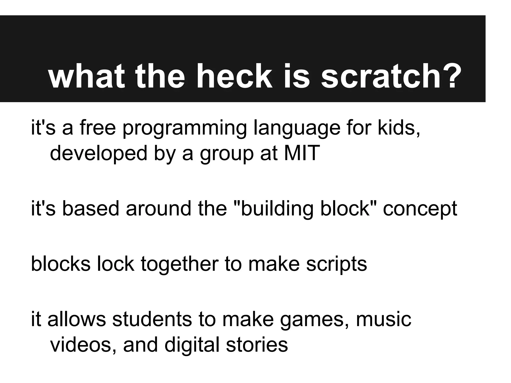 21st Century Storytelling with Scratch | PPT