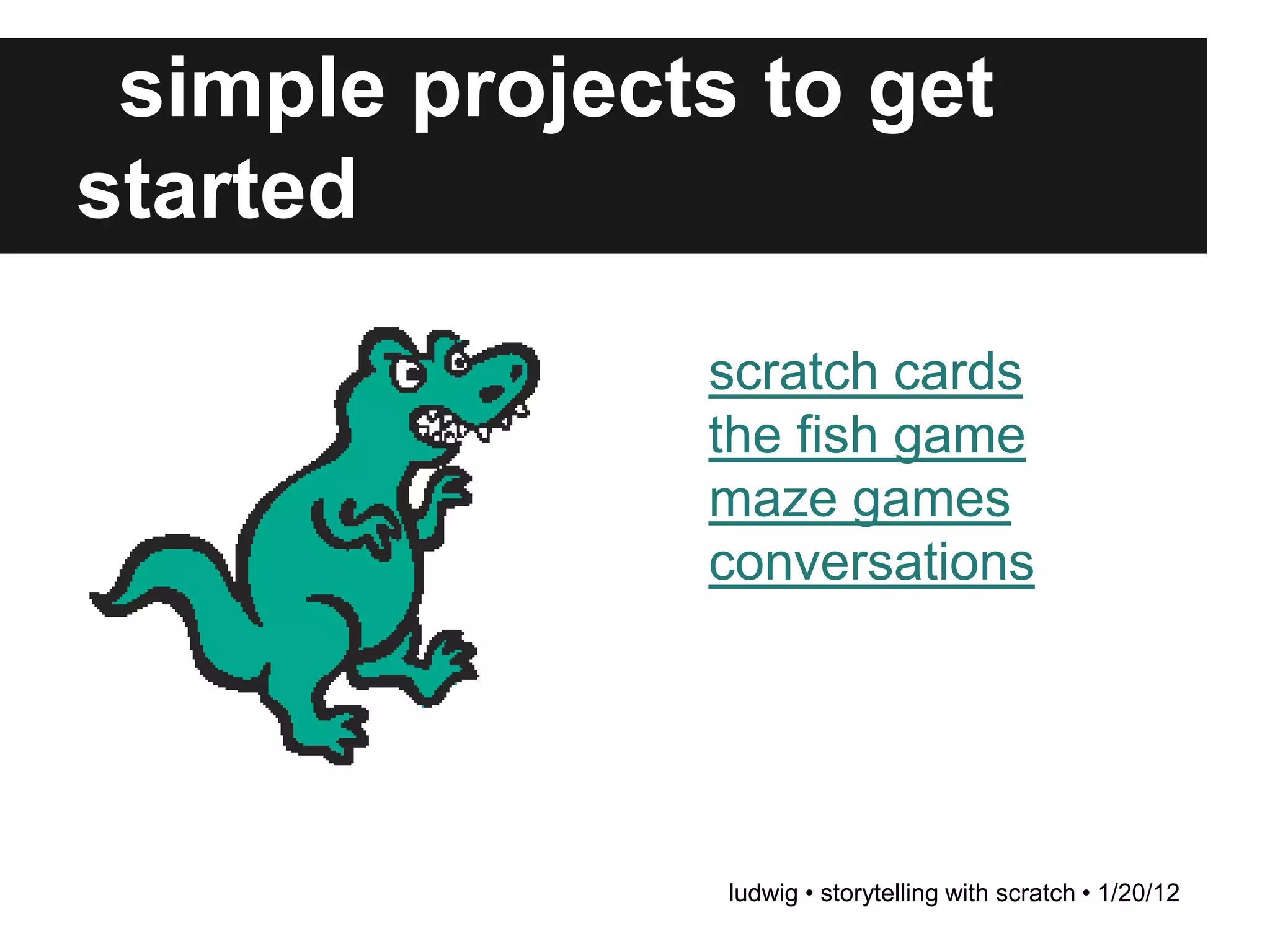 21st Century Storytelling with Scratch | PPT