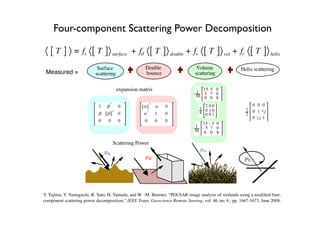 TU4.L09 - FOUR-COMPONENT SCATTERING POWER DECOMPOSITION WITH ROTATION OF COHERENCY MATRIX | PDF