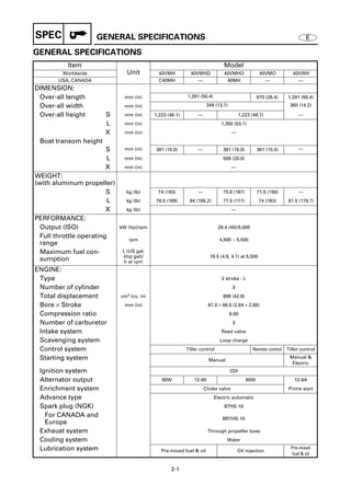 Yamaha outboard 40 veto, 40tr service repair manual s 880367 | PDF
