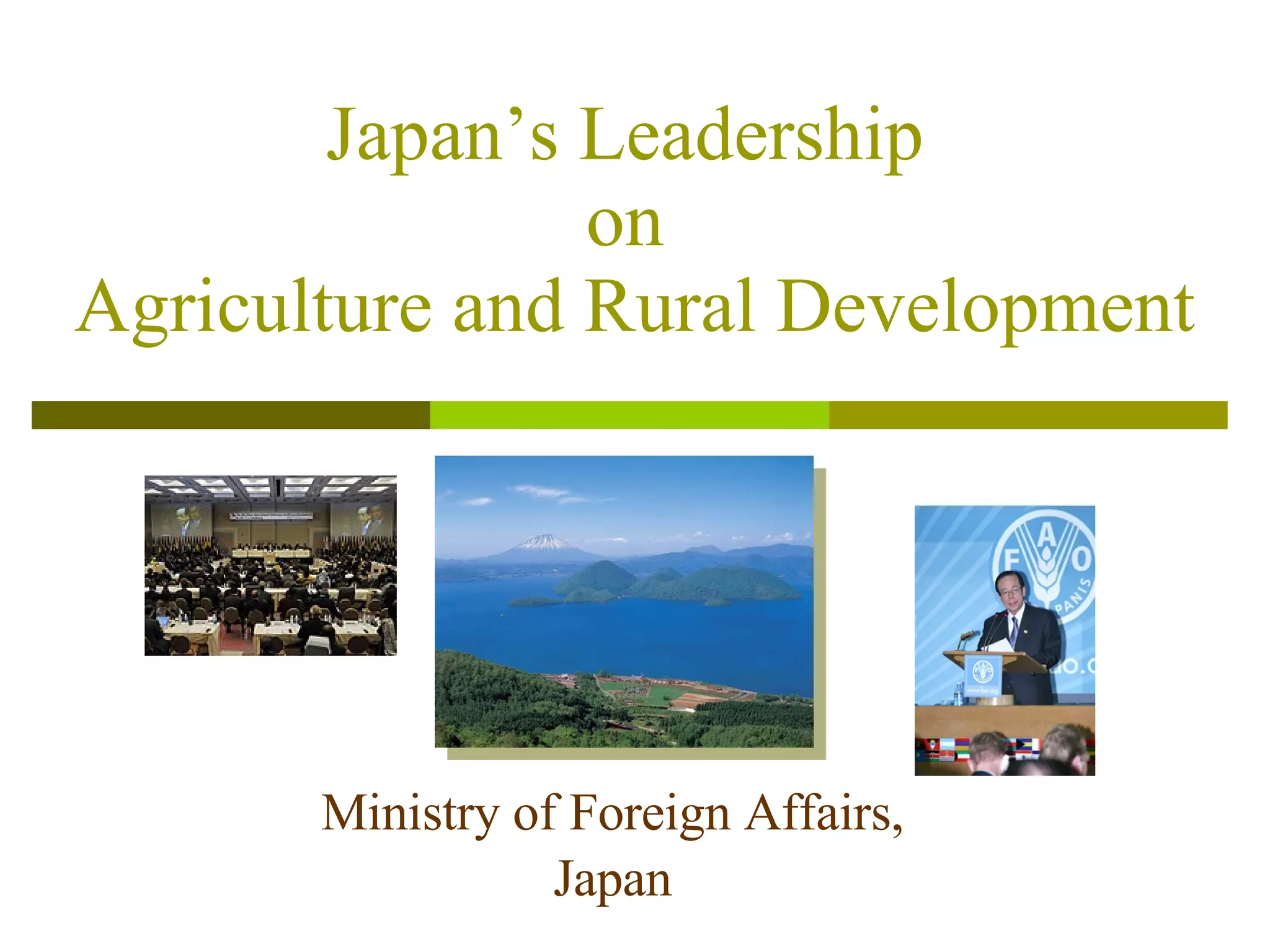 Japan’s Leadership on Agriculture and Rural Development | PPS