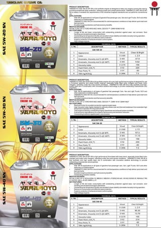 YAMAMOTO LUBRICANTS CATALOGUE 2024 - ENGINE OIL IN JAPAN | PDF