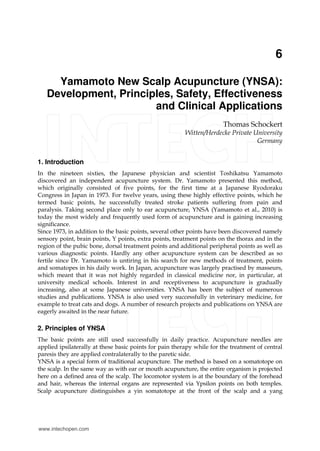 Yamamoto new scalp acupuncture | PDF