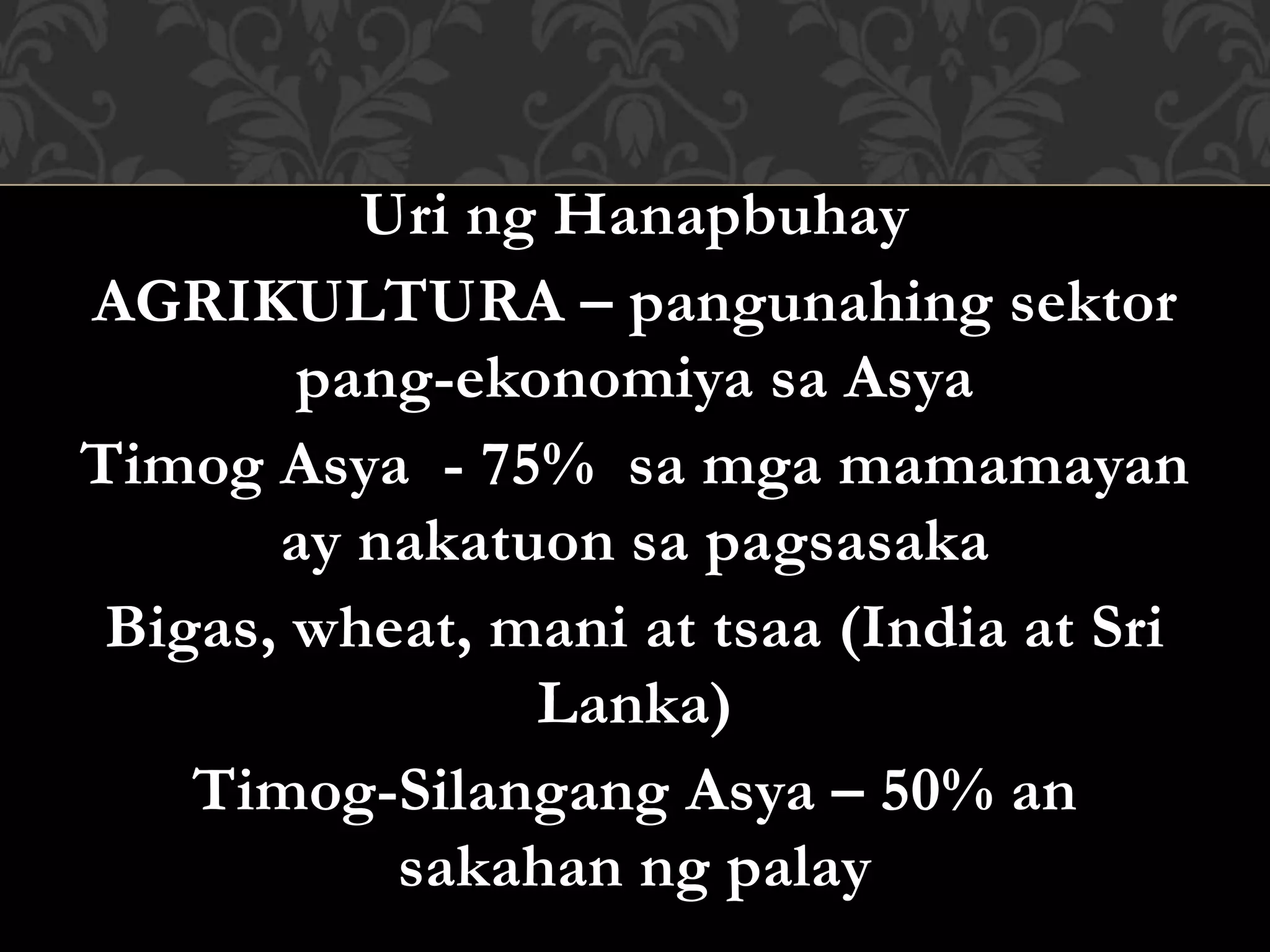 Yamang Tao, Populasyon, at Mga Indikasyon sa Pag-unlad | PPTX