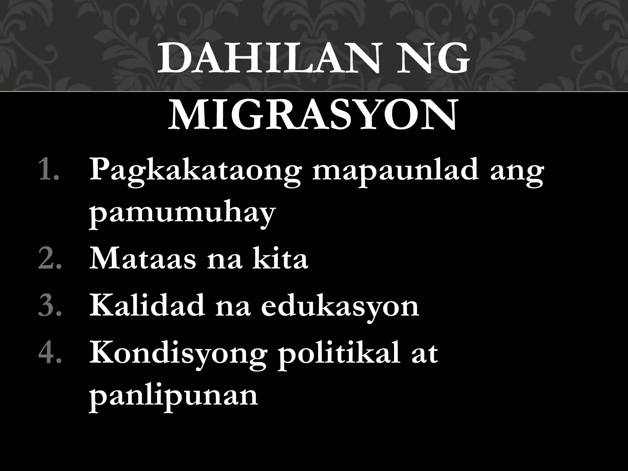 Yamang Tao, Populasyon, at Mga Indikasyon sa Pag-unlad | PPTX