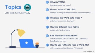 YAML crash COURSE how to write yaml file for adding configuring details ...