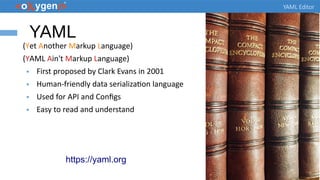 YAML Editing and Validation In Oxygen | PPT