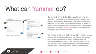 Yammer as a Social Media Trainer | PPT