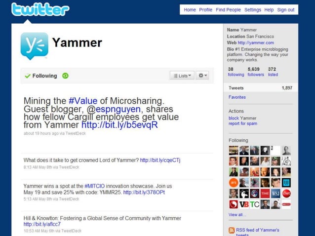 Yammer: What are you working on? | PPT
