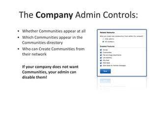 Yammer Communities Product Overview | PDF