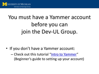 Yammer groups tutorial | PPT