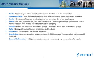 Yammer session | PPTX | Social Networking | Internet