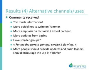 CPWF Yammer Survey Results | PPTX | Technology & Computing