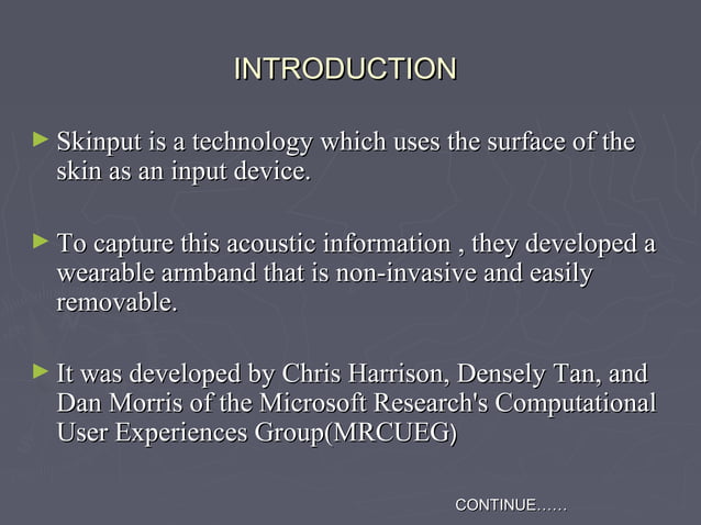 skinput technology | PPT | Computer Peripherals | Computing