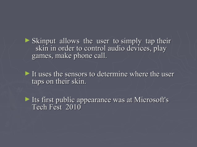 skinput technology | PPT | Computer Peripherals | Computing