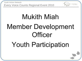 Every Voice Counts: Youth Action Network | PPT