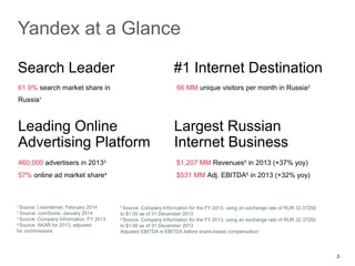 Yandex at a Glance Vladimir Gorovoy | PPT