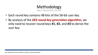 Scan Based Side Channel Attack on Data Encryption Standard | PPT