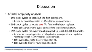 Scan Based Side Channel Attack on Data Encryption Standard | PPT